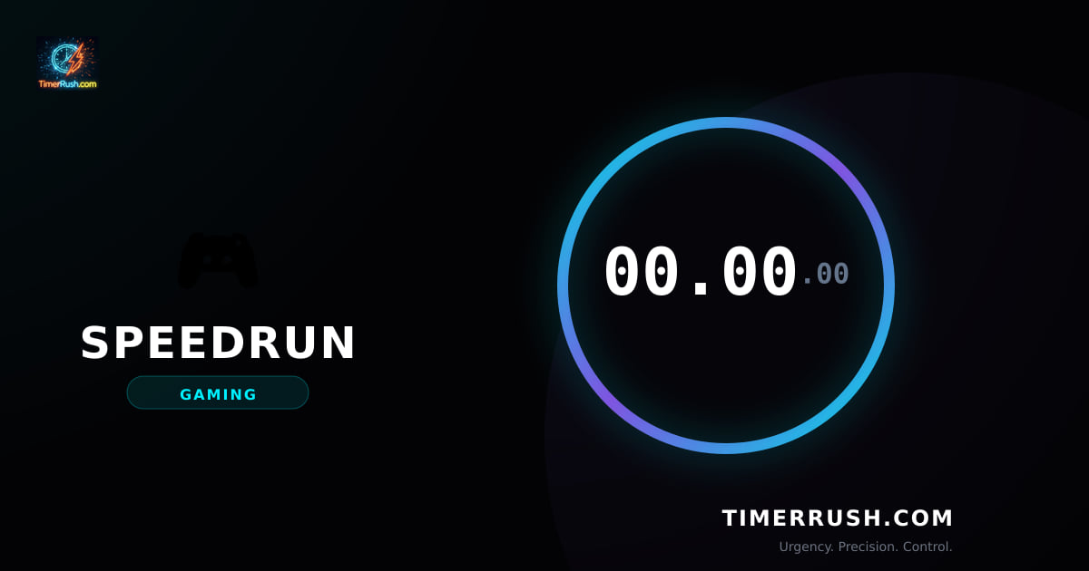 Speedrun Timer - Video Game Speedrun Timer | timerrush.com